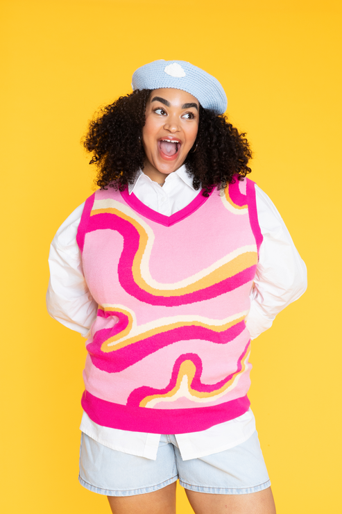 Pink Lemonade Human Sweater Vest – Toby & Linus